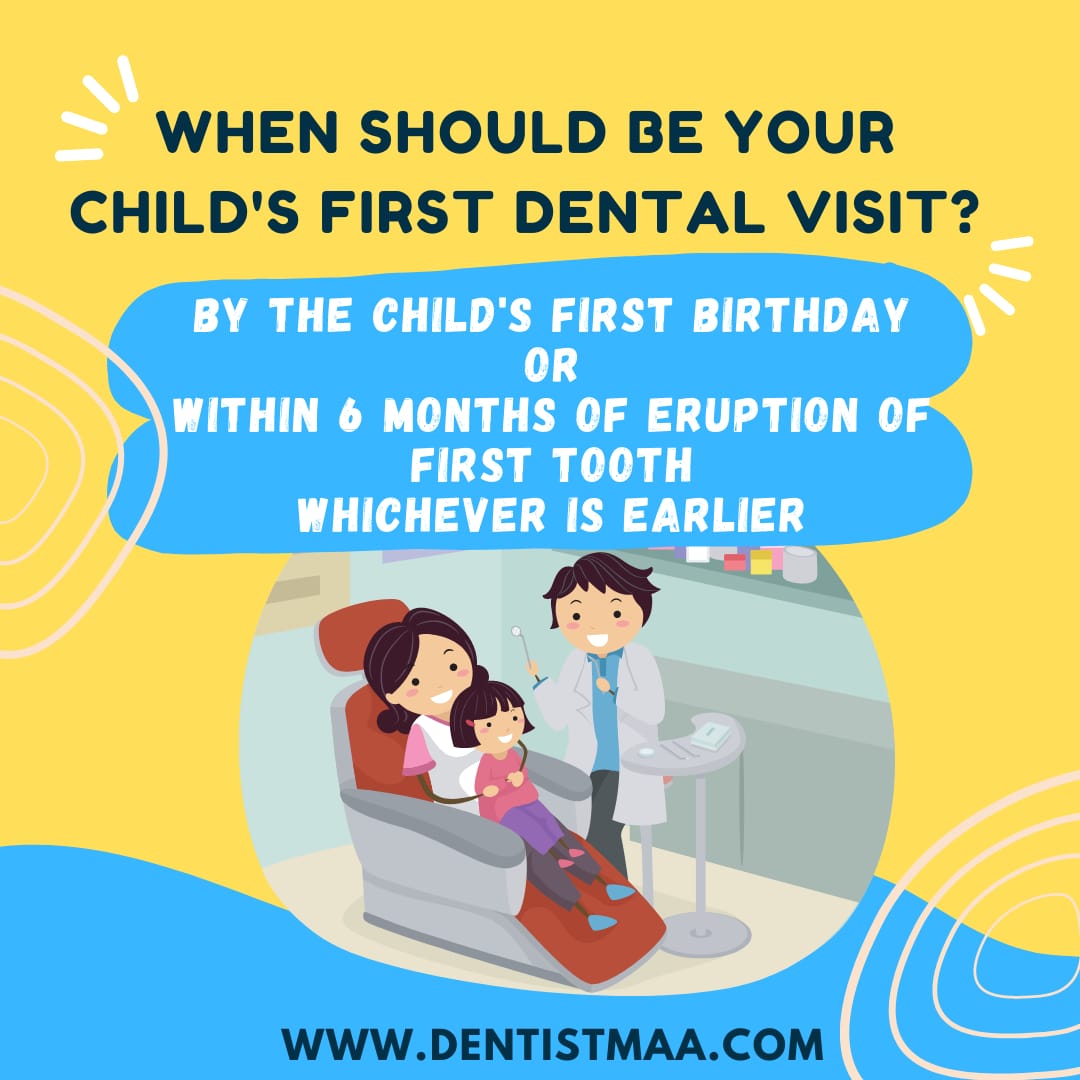 First Dental Visit Of My Child: When, Why and How? - DentistMaa
