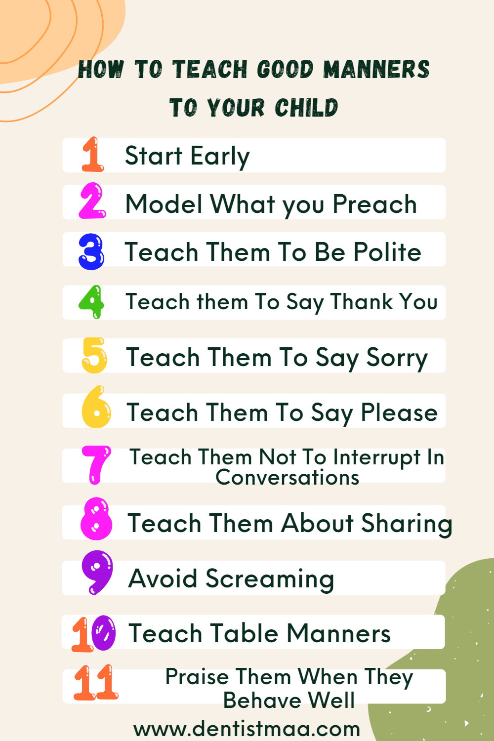 11 Effective Ways To Teach Good Manners To Your Child - DentistMaa