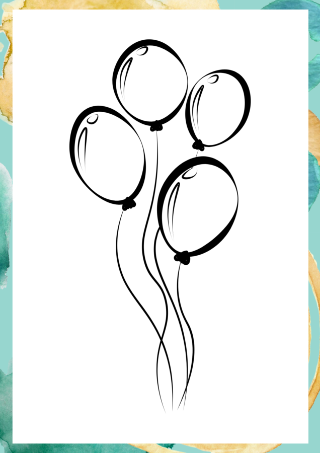 Balloon coloring pages