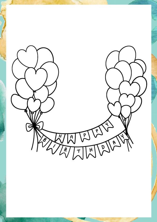 Balloon coloring pages