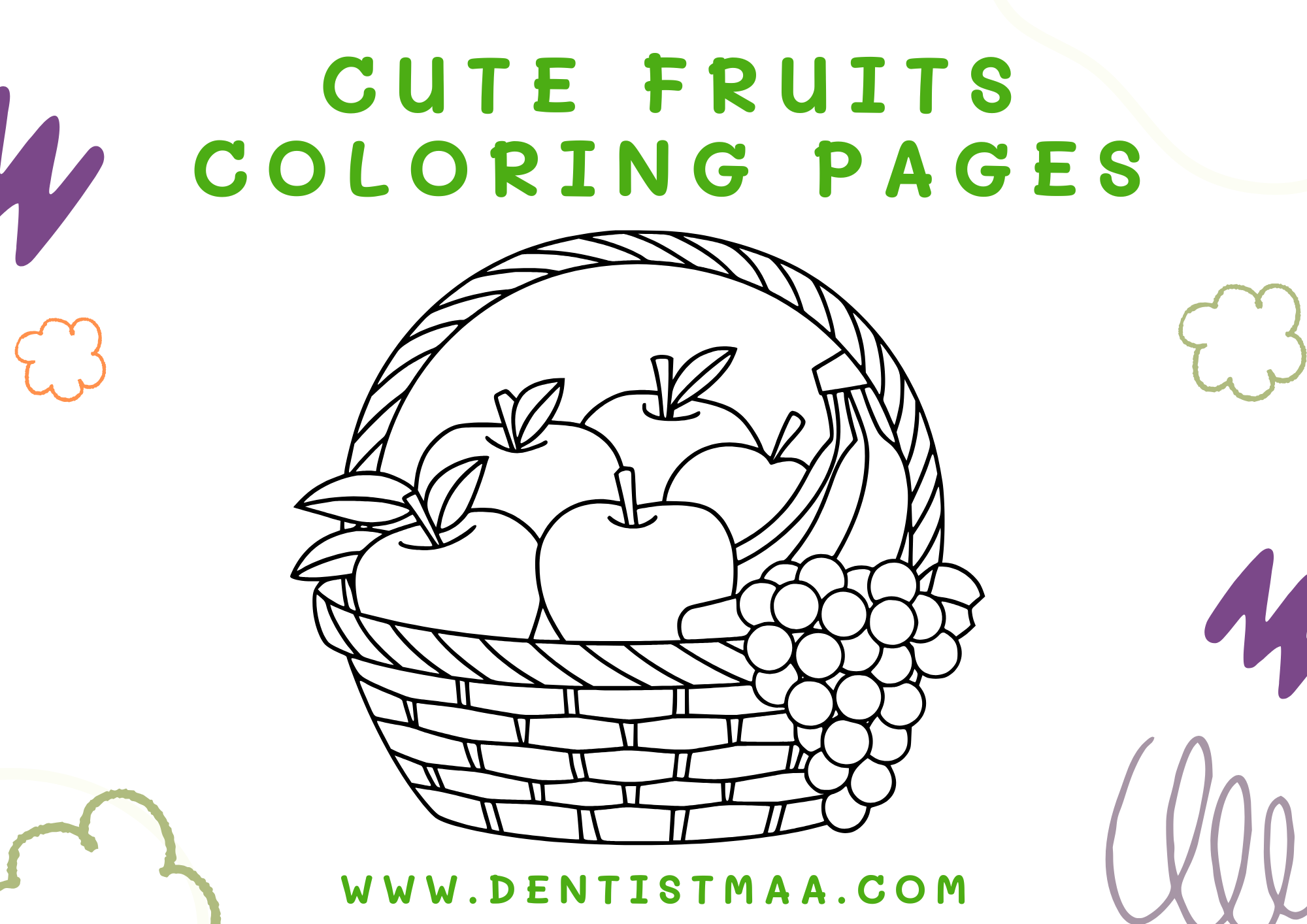 14 Free Fruit Coloring Pages Printables - DentistMaa
