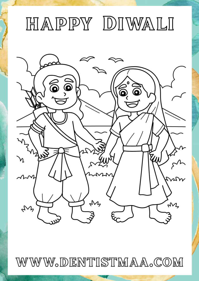 Diwali Coloring Pages - DentistMaa